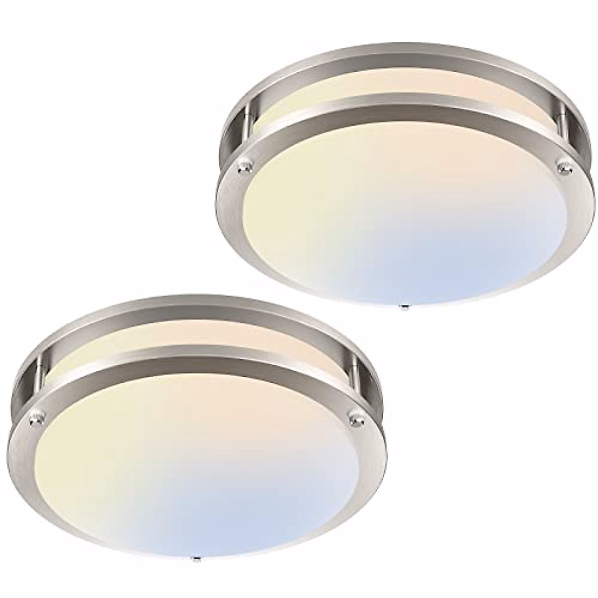 Amico Flush Mount Ceiling Light, 36W LED Ceiling Lights, 2700K/3000K/4000K/5000K/6500K 5CCT Selectable, 12 Inch Dimmable Ceiling Lights 2 Pack, Ceiling Lamp for Bedroom, Kitchen, Hallway