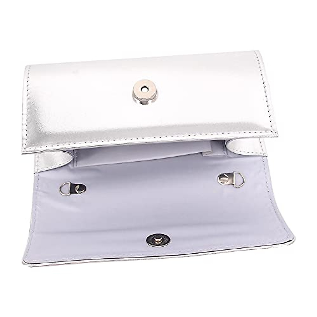 Gabrine Womens Hologram Holographic Evening Bag Shoulder Bag Crossbody Bag Handbag Clutch Purse for Wedding Party Prom(Silver)