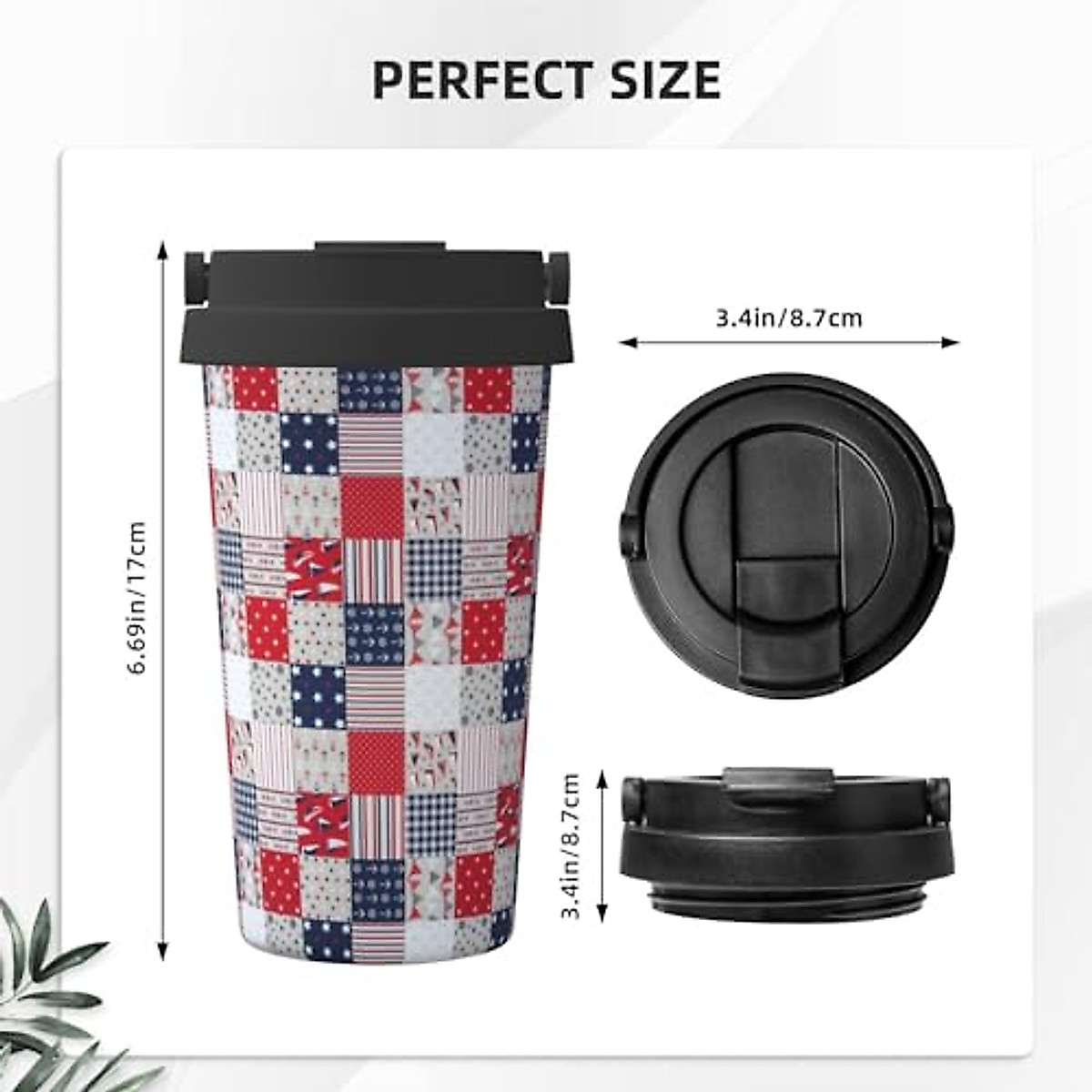 WANGZHAO Stars Pattern Print Double Wall Stainless Steel Vacuum Insulated Tumbler Cup Home Thermal Cup