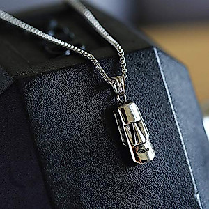 PAMTIER Men's Stainless Steel Easter Island Stone Statue Pendant Necklace Vintave with Chain