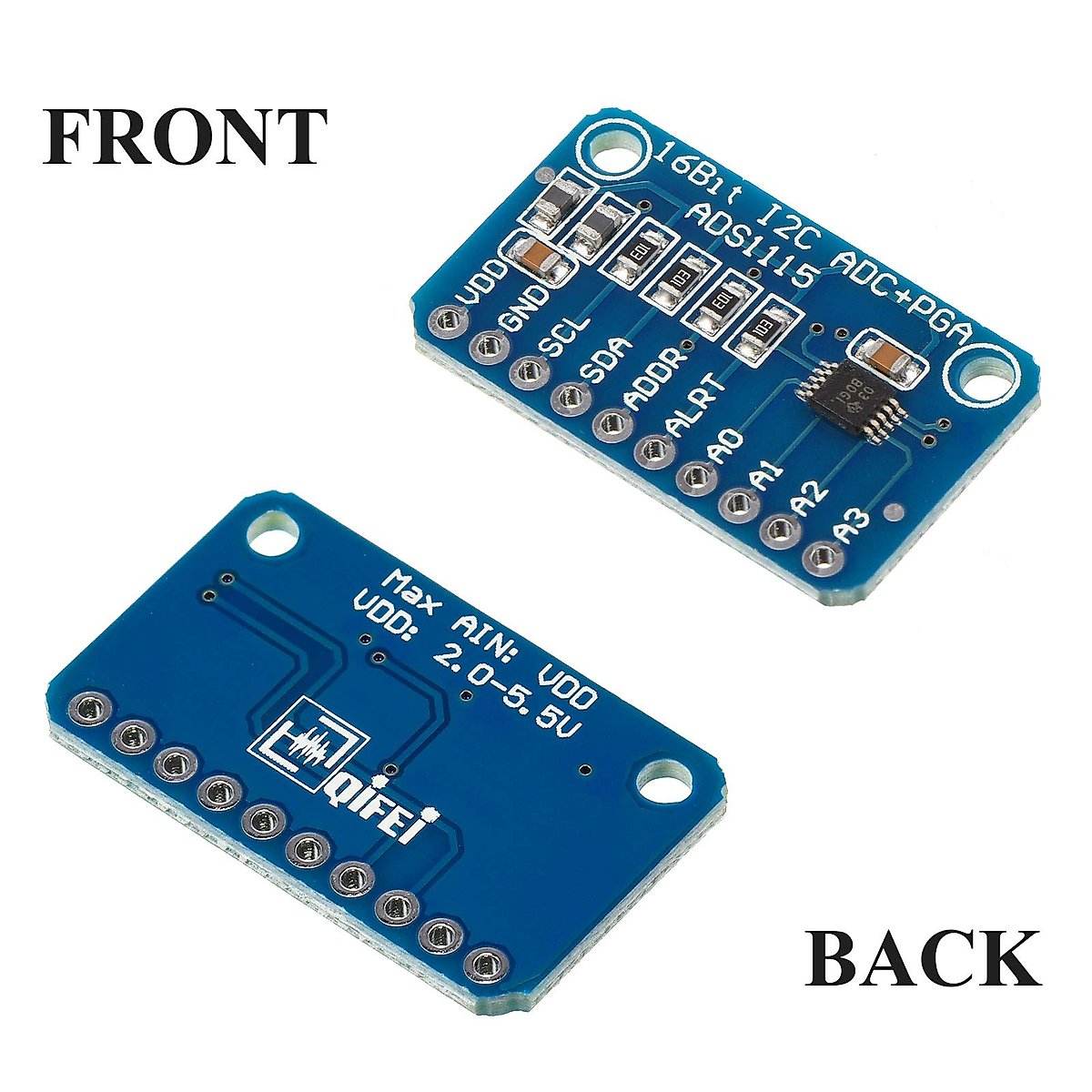 Weewooday 6 Pieces ADS1115 Analog-to-Digital Converter 16 Bit ADC 4 Channel Module Converter with Programmable Gain Amplifier ADC Converter Development Compatible with Arduino/Raspberry Pi
