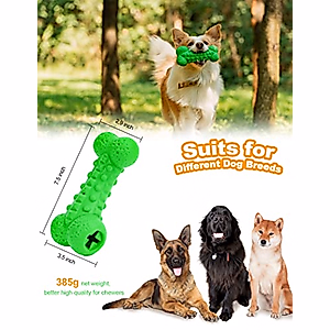 GNKIKO Dog Toys for Aggressive Chewers, Indestructible Dog Chew Toys for Large Medium Breed Dog, Interactive Dog Bone Toys, Durable Dog Chew Toys with Natural Rubber
