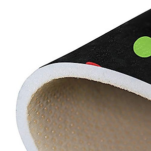 WIHVE Area Rugs for Bedroom Living Room Colorful Polka Dot Black Decorative Floor Rugs Large Rug 5 x 7 Feet