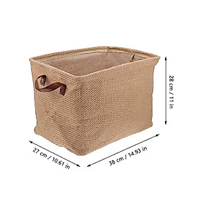 Alipis Foldable Storage Basket Folding Laundry Basket 1pc Jute Storage Basket Cylinder Baby Pe Waterproof Layer Wardrobe Basket Collapsing Laundry Baskets Jute Storage Box