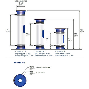 Glasdon C-Thru 5Q Battery Collection Tube (Magenta) – Small Countertop Battery Recycling Tube – Transparent & Pink 5Q Battery Recycling Bin
