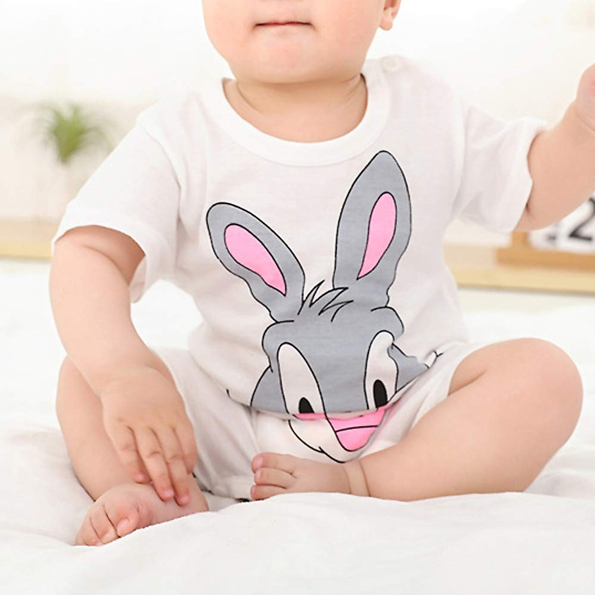 JYHOPE Happy Birthday Daddy Funny Letter Print Rompers Newborn Infant Baby Jumpsuit(0-3Months,White)