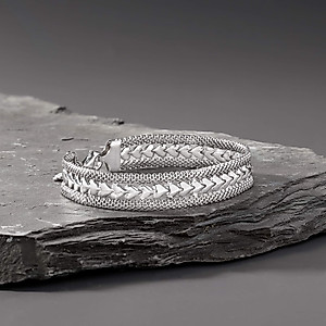 Ross-Simons Italian Silver Heart Motif Bracelet