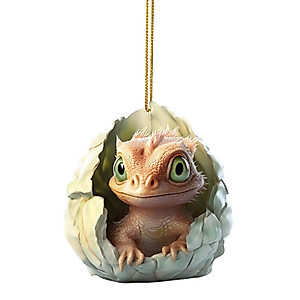 Acrylic Christmas Tree Decorations 1Pc Baby Dragon Ornaments Xmas Hanging Holiday Ornaments for Christmas Tree New Year Pendants Cute for Tiny Christmas Tree Party Craft