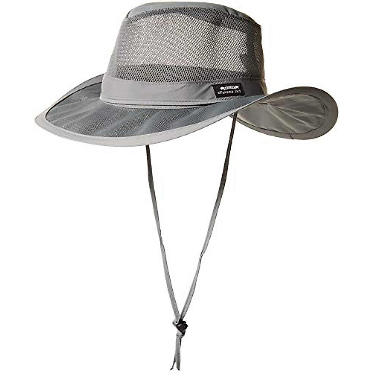 Panama Jack Mesh Crown Safari Sun Hat, 3" Brim, Adjustable Chin Cord, UPF (SPF) 50+ Sun Protection (Charcoal, Medium)