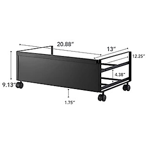 Yamazaki Home Frame Rolling Shoe Rack, Compact Entryway Or Bedroom Metal Shoe Organizer With Wheels, Steel - Holds 4 Shoes, 6 Heels