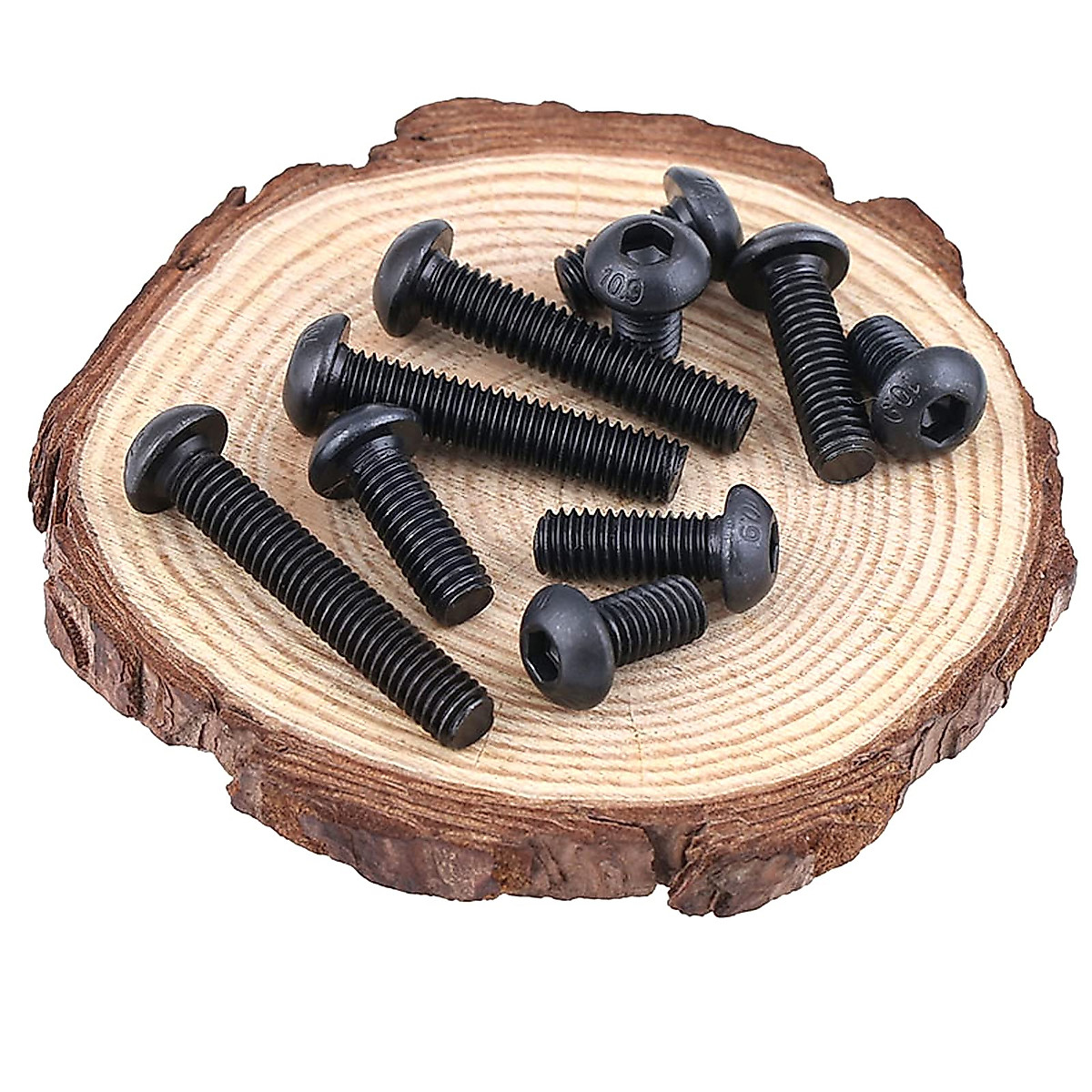 M12-1.75 x 40mm Button Head Socket Cap Screws, 10.9 Grade Alloy Steel, Allen Socket Drive, Black Oxide Finish, Full Thread (10.9 Grade,5 Pcs)