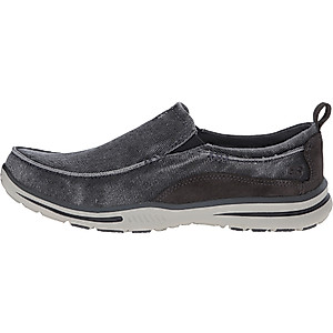 Skechers Men's Relaxed Fit Elected Drigo Slip-On Loafer,Charcoal,13 3E US