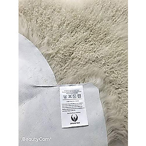 February Snow Deluxe Home Decorative Curly Fur Soft Plush 100% Real Genuine Mongolian (Tibetan) Lamb Wool Rug/Carpet/ (Grey)
