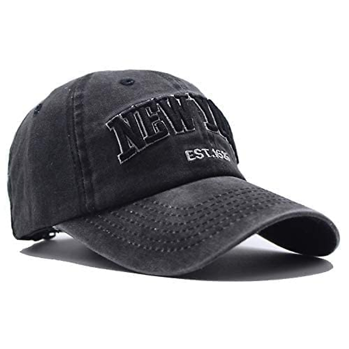 Women &Men New-York Letter Baseball Cap - Vintage Washed Denim Twill Dad Hat for Women Men