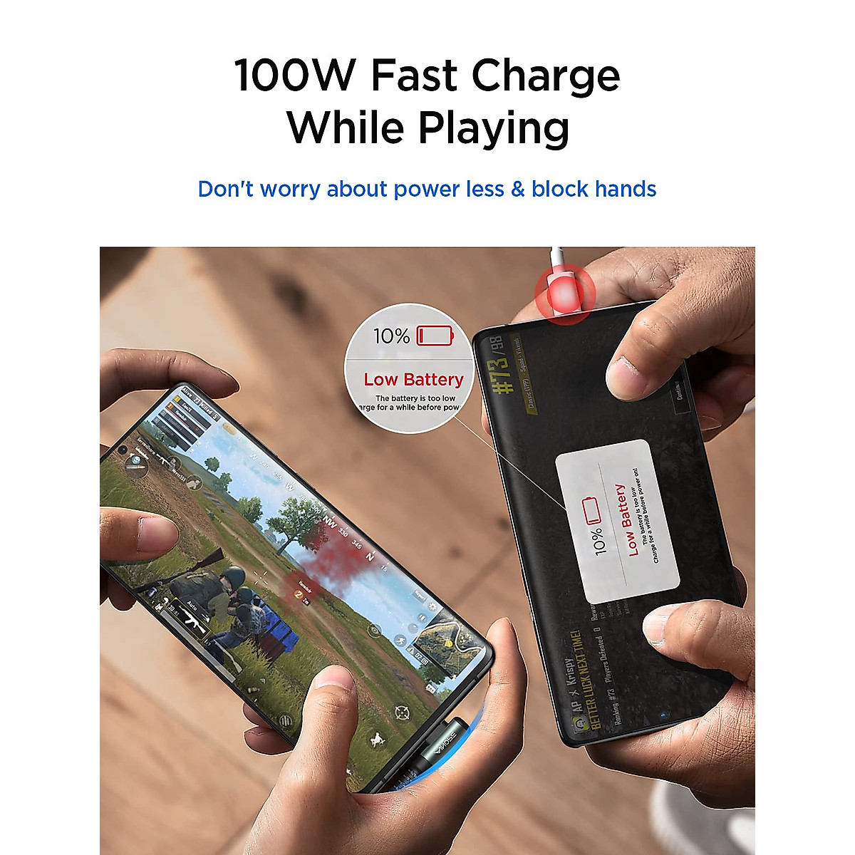 AINOPE 100W USB C to USB C Cable & Bluetooth FM Transmitter for Car Adapter