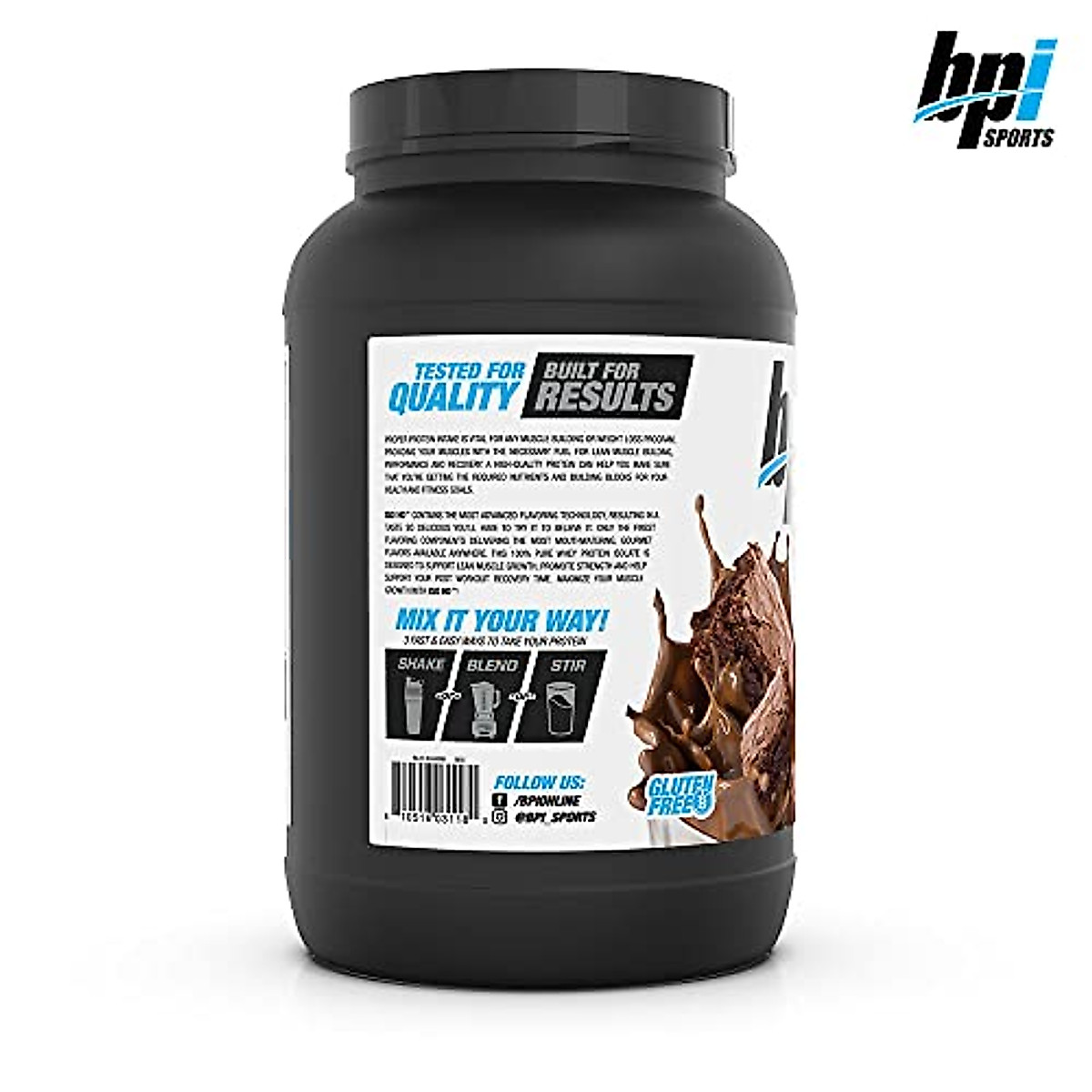 BPI Sports Iso Hd – 100% Whey Protein isolates – Muscle Growth, Recovery, Weight Loss, Meal Replacement – Low Carb, Low Calorie – for Men & Women – Chocolate Brownie – 1.6 Lb
