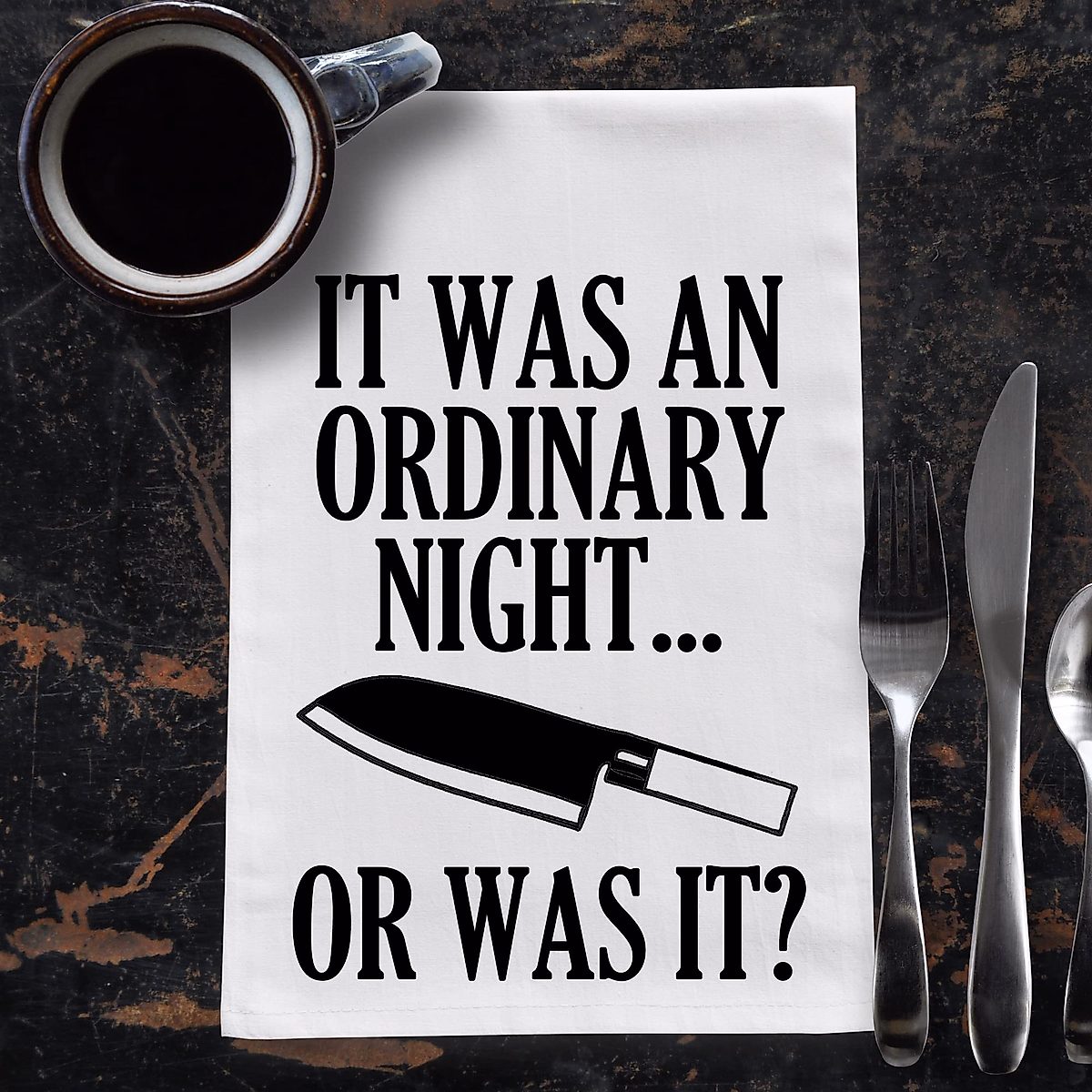 Happy Family Clothing Funny Kitchen Tea Towels, Decorative Flour Sack Dish Towels, Dishcloths Gift Set of 2 (Keith Morrison & Ordinary Night - 2 Pack)