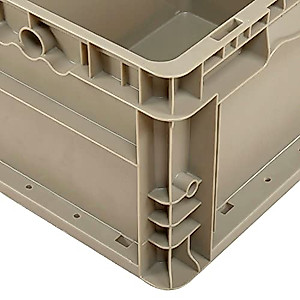 Straight Wall Container Solid - Stackable NRSO1215-09 Gray - 12 x 15 x 9