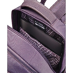 Under Armour unisex-adult Hustle 5.0 Backpack , (550) Violet Gray / Violet Gray / Metallic Champagne Gold , One Size Fits All
