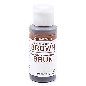 LorAnn Brown Liquid Food Color, 1 ounce squeeze bottle