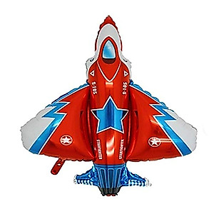 TUEPULL 42" Fighter Jet Airplane Ballons Cartoon Flying Party Birthday Foil Ballon Decor Aircraft Kids Toy