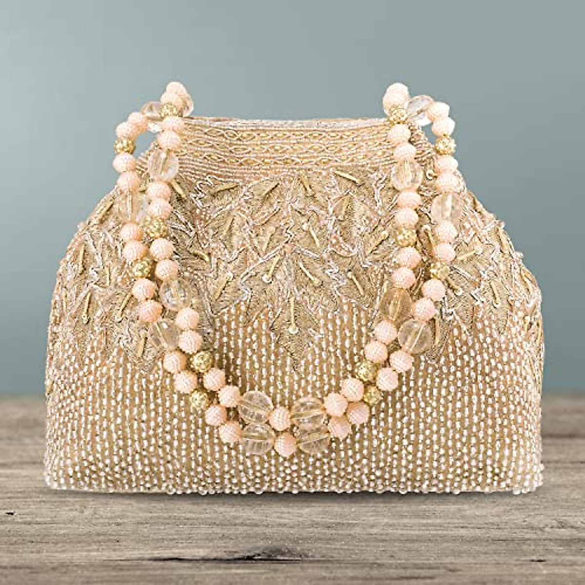 Aheli Potli Bags for Women Evening Bag Clutch Ethnic Bride Purse with Drawstring (P66C)