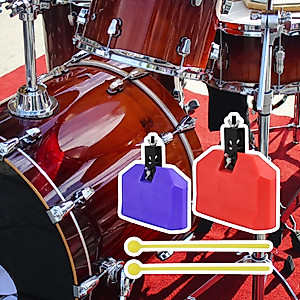 Yibuy 2 Pieces Plastic Percussion Drum Jam Block Musical Instrument Kit Applicable to All Kinds of Scrubbing Racks and Through Drum Supports