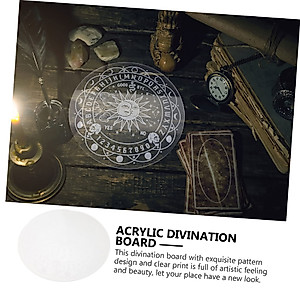 ABOOFAN 4pcs Pendulum Dashboard Divination Board Divination Message Board Divination Pendulum Board Divination Tools Divination Prop Supplies Divination Supplies The Witch Acrylic Letter