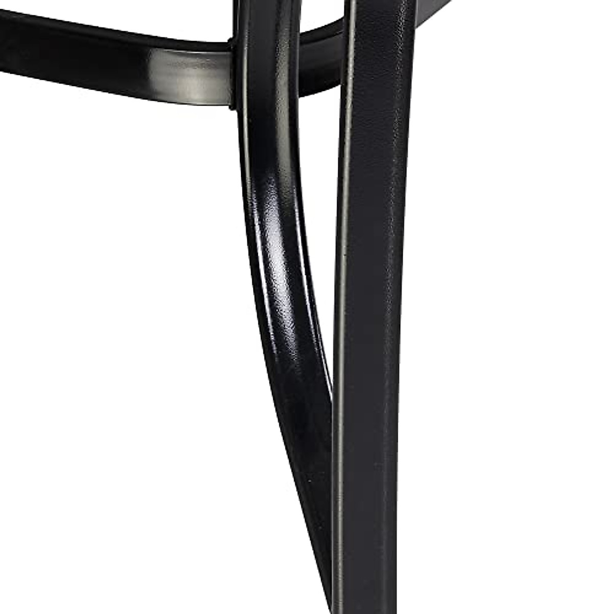 soges Outdoor Patio Table, Outdoor Square Tempered Glass Table, All Weather Outside Table, Dining Table with Umbrella Hole for Camping, Garden, Lawn