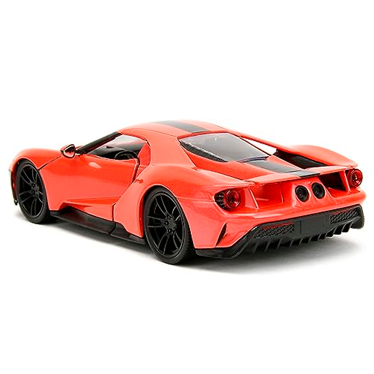 2017 GT Light Red Metallic with Black Stripe Pink Slips Series 1/24 Diecast Model Car by Jada 34657