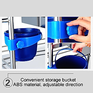 Stainless Steel Medical Cart, Lab Serving Cart, Utility Cart, with Two Drawers for Lab Equipment Use Grade Stainless Steel Utility Services (2 Shelves/ 2 Drawer) ( Size : 60x40cm(23.6x15.7in) )