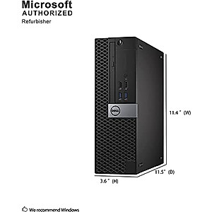 Dell OptiPlex 7040 Small Form Factor PC, Intel Quad Core i7-6700 up to 4.0GHz, 16G DDR4, 512G SSD, Windows 10 Pro 64 Bit-Multi-Language Supports English/Spanish/French (Renewed)