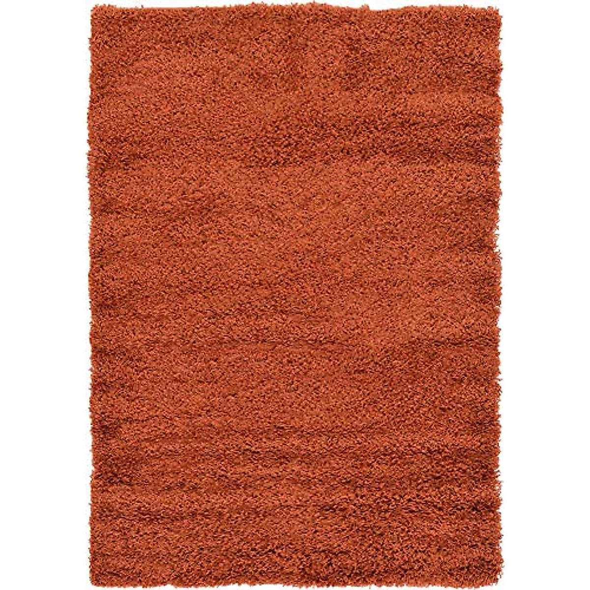 Unique Loom Solid Shag Collection Area Rug (4' 1" x 6' 1", Terracotta)