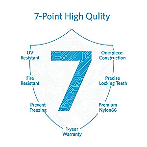 Zip Ties 4 inch, Small Zip Ties with 18 lb Tensile Strength, Black, 200 Pack, by Tantti Supply