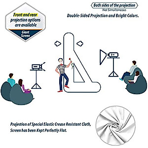 17FT Inflatable Mega Movie Screen Outdoor - Front and Rear Projection - Portable Blow Up Projector Screen for Grand Parties, Easy to Set Up