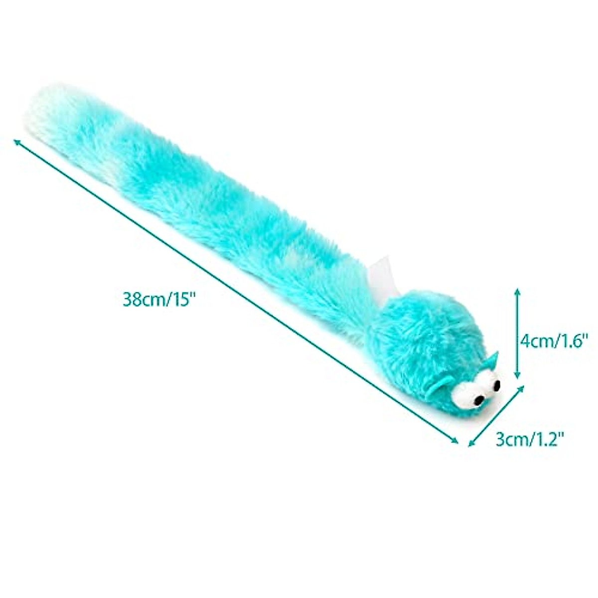 CHIWAVA 4 Packs 15 Inch Long Soft Plush Cat Toys Mice with Bell Rustle Sound Small Mouse Activity Interactive Toy