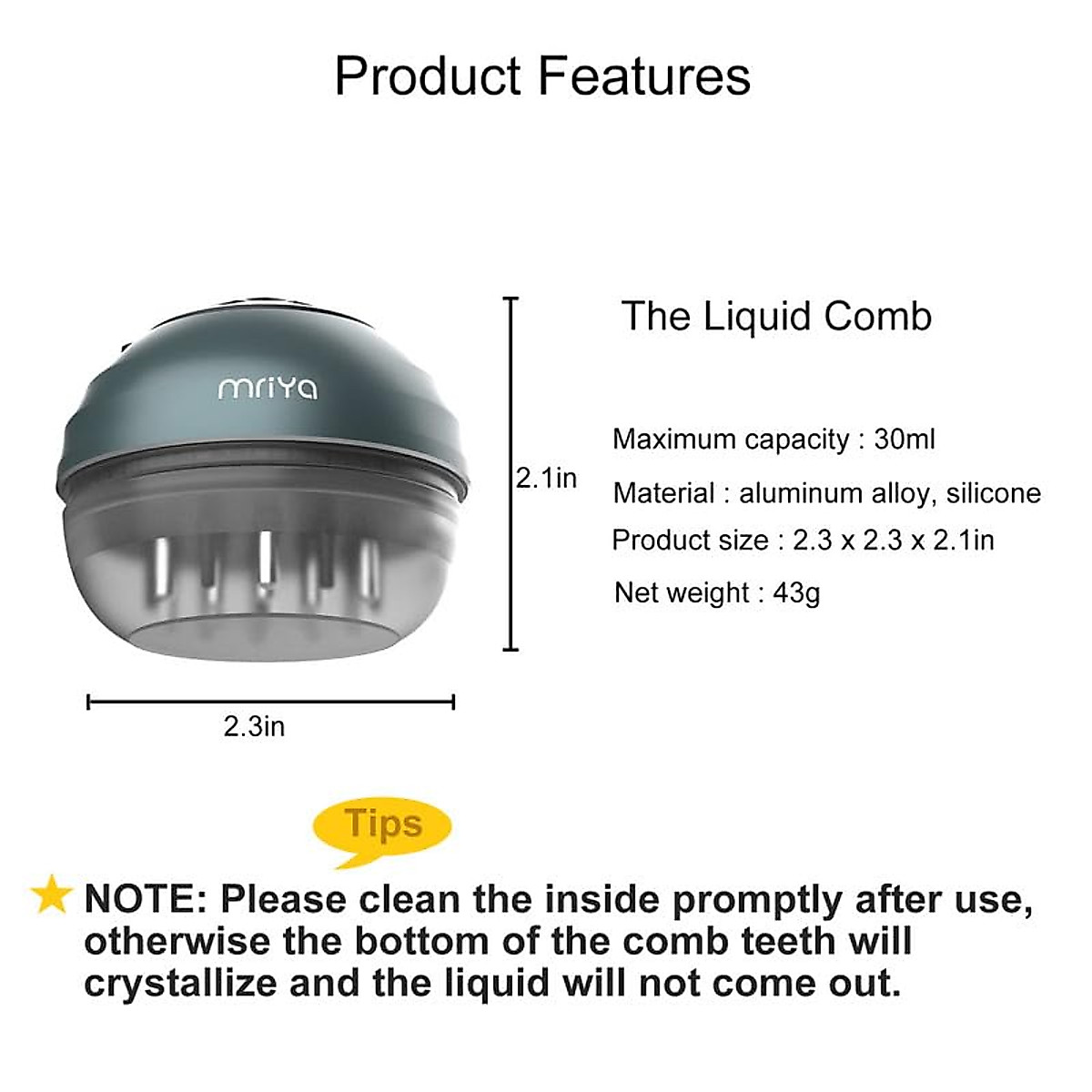 mriya Scalp Applicator Comb, Hair Oil Applicator for Medicine Scalp Head Fluid Comb Essential Oil Hair Treatment Head Scalp Massager Brush Hair Growth