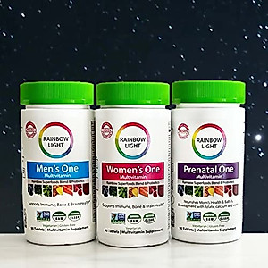 Rainbow Light Prenatal One Multivitamin, Folic Acid, Calcium, & Vitamin D, Gluten Free, Supports from Conception to Postnatal, Clinically Proven Absorption, 150 Tablets