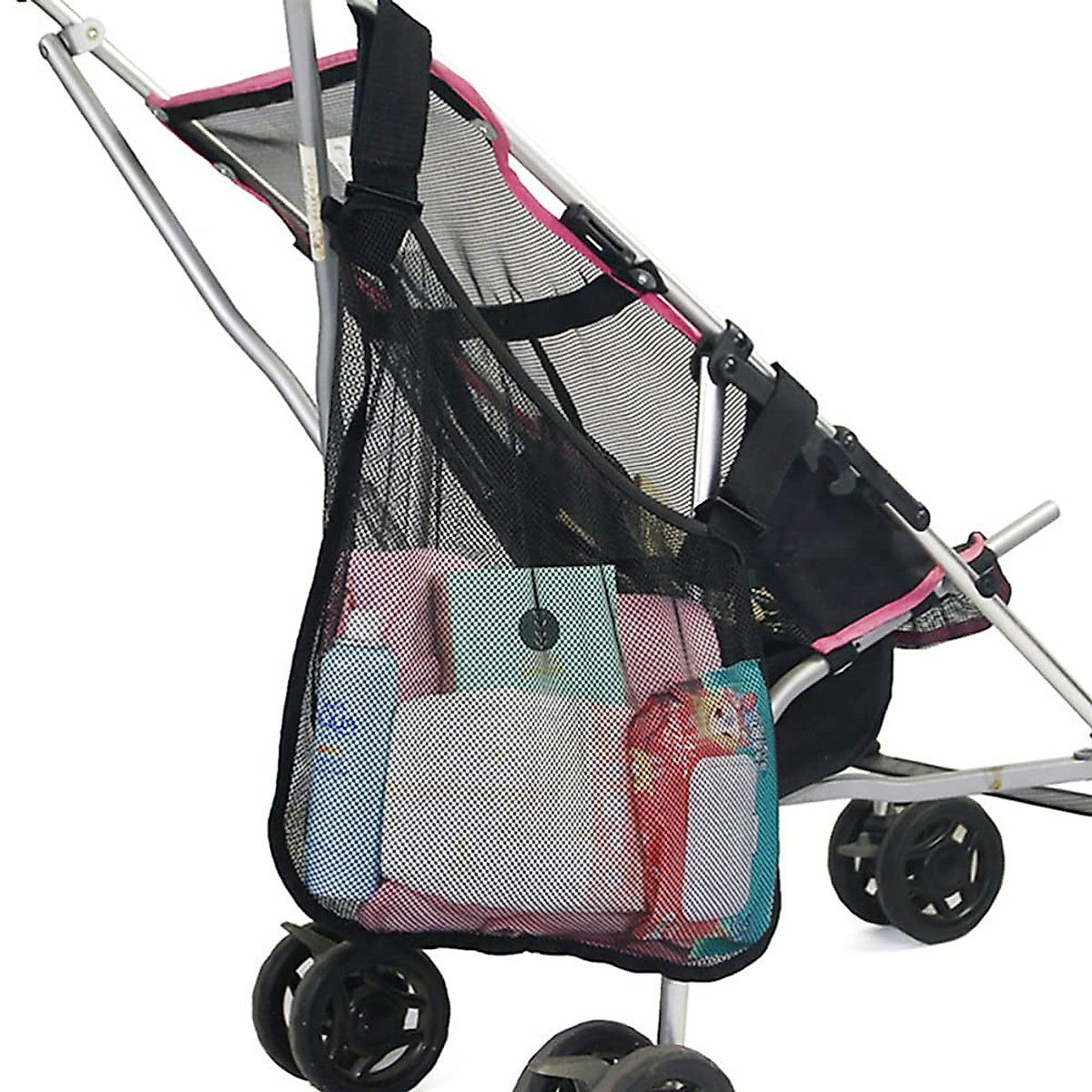 Toyvian Baby Stroller Organizer Stroller Mesh Net Hanging Bag Accessories Bag for Diaper Bottle Baby Toys Phone