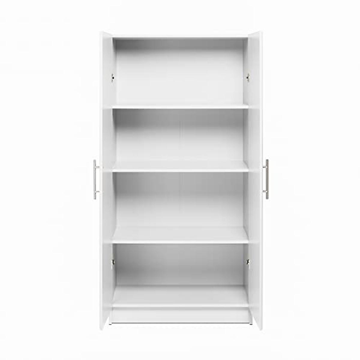 Prepac Elite 2 Door Standing Storage Cabinet, 16" D x 32" W x 65" H, White