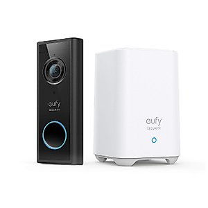 Eufy Security, Wireless Video Doorbell (Battery-Powered) with 2K HD, No Monthly Fee, On-Device AI for Human Detection, 2-Way Audio, Simple Self-Installation (Renewed)