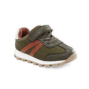 Simple Joys by Carter's Kids Bailey Athletic Sneaker Running Shoe, Olive, 4 US Unisex Toddler