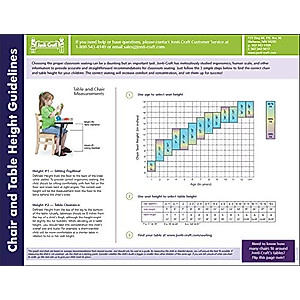 Jonti-Craft Berries 8142JC6114 Stacking Chairs with Chrome-Plated Legs, 12" Height, Orange, Pack of 6