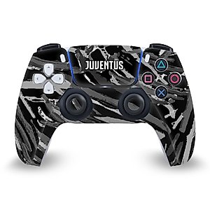 Head Case Designs Officially Licensed Juventus Football Club Abstract Brush Art Vinyl Faceplate Sticker Gaming Skin Decal Cover Compatible With Sony PlayStation 5 PS5 DualSense Controller