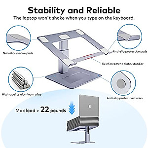 DEEDRR Adjustable Laptop Stand, Compatible with Laptops, Cameras, Projectors, Unique Latch for Quick Adjustment, Suitable for 13.3-15.6 Inch Computers