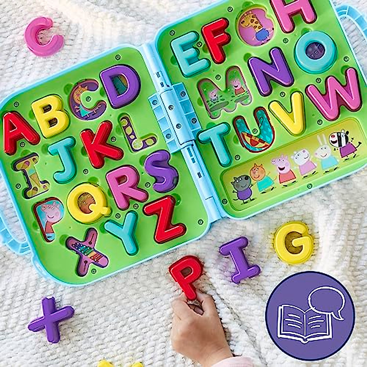 Peppa Pig Peppa’s Alphabet Case, ABC Toys, Puzzle Preschool Toys for 3 Year Olds and Up
