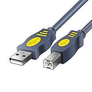 Qjin USB 2.0 Printer Cable for HP OfficeJet Pro 8025e 9015e 8015e, Envy 6055e 6455e, Envy Inspire 7955e 7255e, 10 Feet