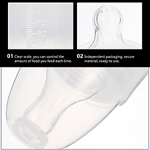 DOITOOL 15 Pcs Newborn Disposable Milk Bottles Babies Supple Milk Bottles Classic Clear Neck Bottles (White)