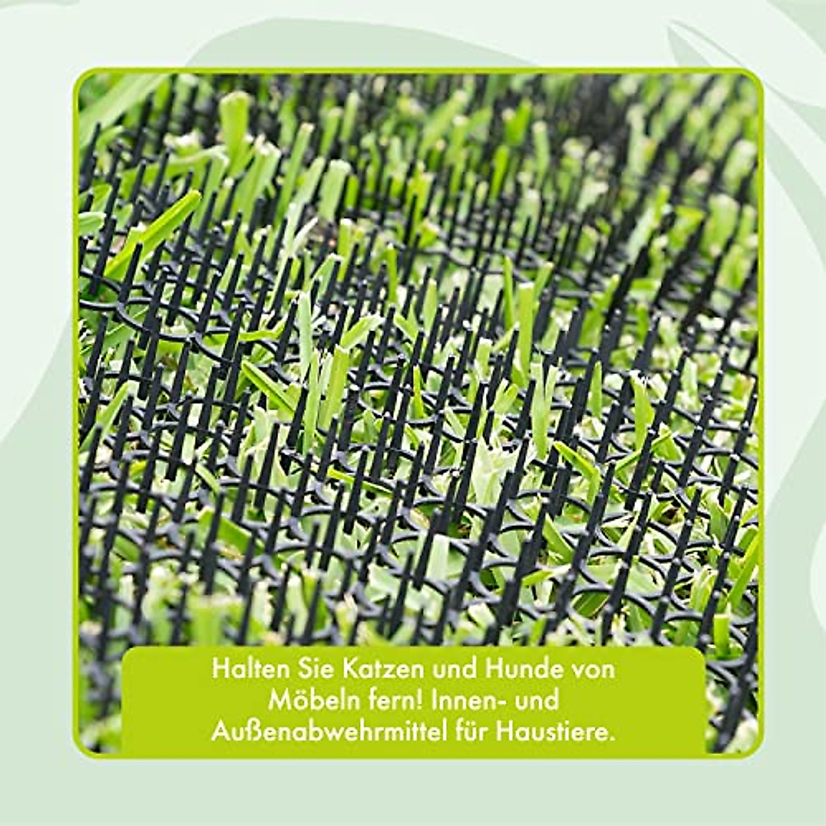 Homarden Anti-Digging Cat & Dog Prickle Strips, Cat Repellent Outdoor - Plant Protectors from Animals - 19.25x5.in - Set of 6