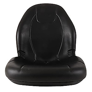 Complete Tractor Seat 3010-0058 Black Medium Back 15" Height, Plastic Pan 18" Wide